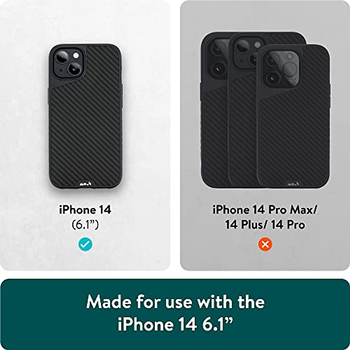 Mous MagSafe Vent Mount and iPhone 14 Case Carbon Fiber Limitless 5.0