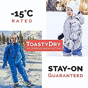 JAN & JUL Girls Snow Mittens for Kids with Thinsulate (Tulip, S: 2-4Y)