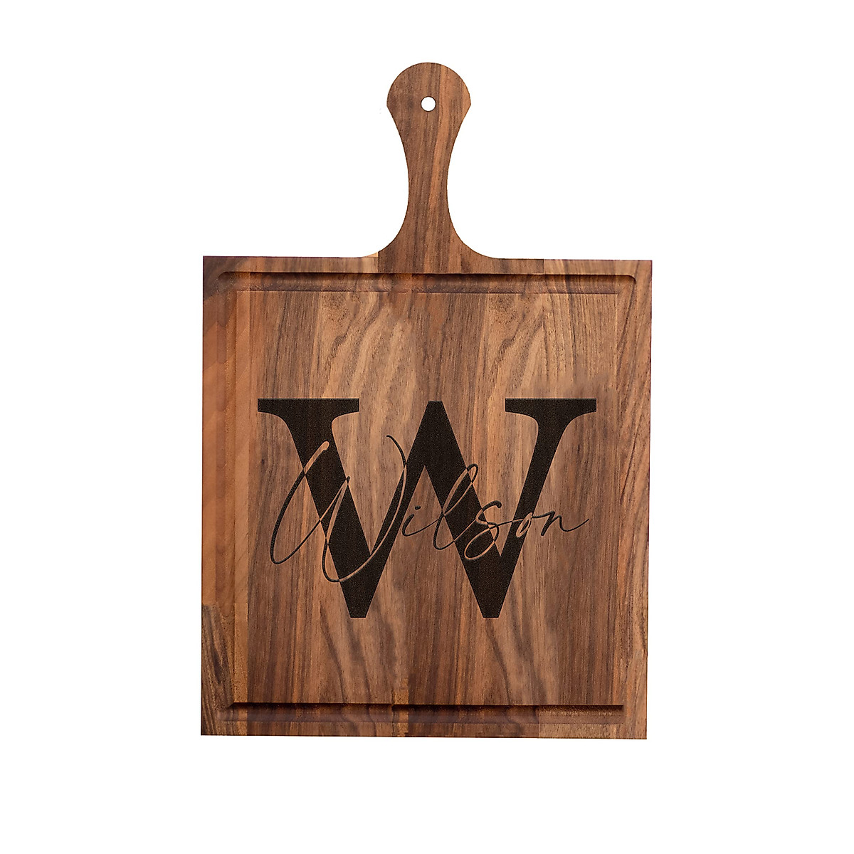 Custom Cutting Board | Wedding Cutting Board | Custom Wedding Gift | Wedding Gift | Personalized Cutting Board | Engraved Cutting Board | Anniversary Gift | Wedding Gifts for Couples (With Handle)