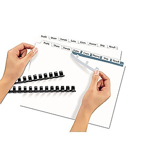Avery 8 Tab Unpunched Dividers for Use with Any Binding System, Easy Print & Apply Clear Label Strip, Index Maker Customizable White Tabs, 25 Sets (11444)