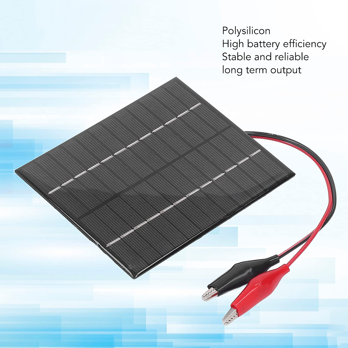 Polysilicon Solar Panel 2W 12V Windproof High Conversion Efficiency Solar Panel Charger for for Solar Water Pumps, Solar Lawn Lights
