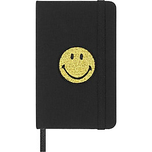 Moleskine Limited Edition Smiley Notebook with Collector's Box, Hard Cover, XS (2.5" x 4.25"), Plain/Blank, Black, 160 Pages