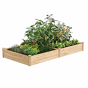 Greenes Fence Best Value Cedar Raised Garden Bed, 4' x 8' x 10.5" - Made in USA with North American Cedar