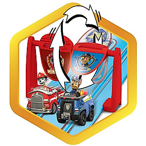 Carrera First Paw Patrol - Slot Car Race Track - Includes 2 Cars: Chase and Marshall - Battery-Powered Beginner Racing Set for Kids Ages 3 Years and Up-Multicolor