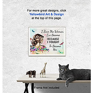 Boho Inspirational Wall Art for Women - Positive Quotes Sayings for Wall Decor- Encouragement Gifts Teens Girls - Motivational Wall Art Posters - Rustic Hippie Dragonfly Decor - Positive Affirmations