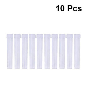 HEALLILY Cross Stitch Needle Tube Plastic Clear Holder Accessories Organizer Needles Dispenser for Embroidery Sewing 10 pcs