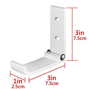Linkidea Foldable Wall Mounted Coat Hooks, 4 Pack Aluminum Alloy Retractable Headphones Holder, Self Adhesive Robe Hat Towel Keys Bags Hanger for Home, Silver
