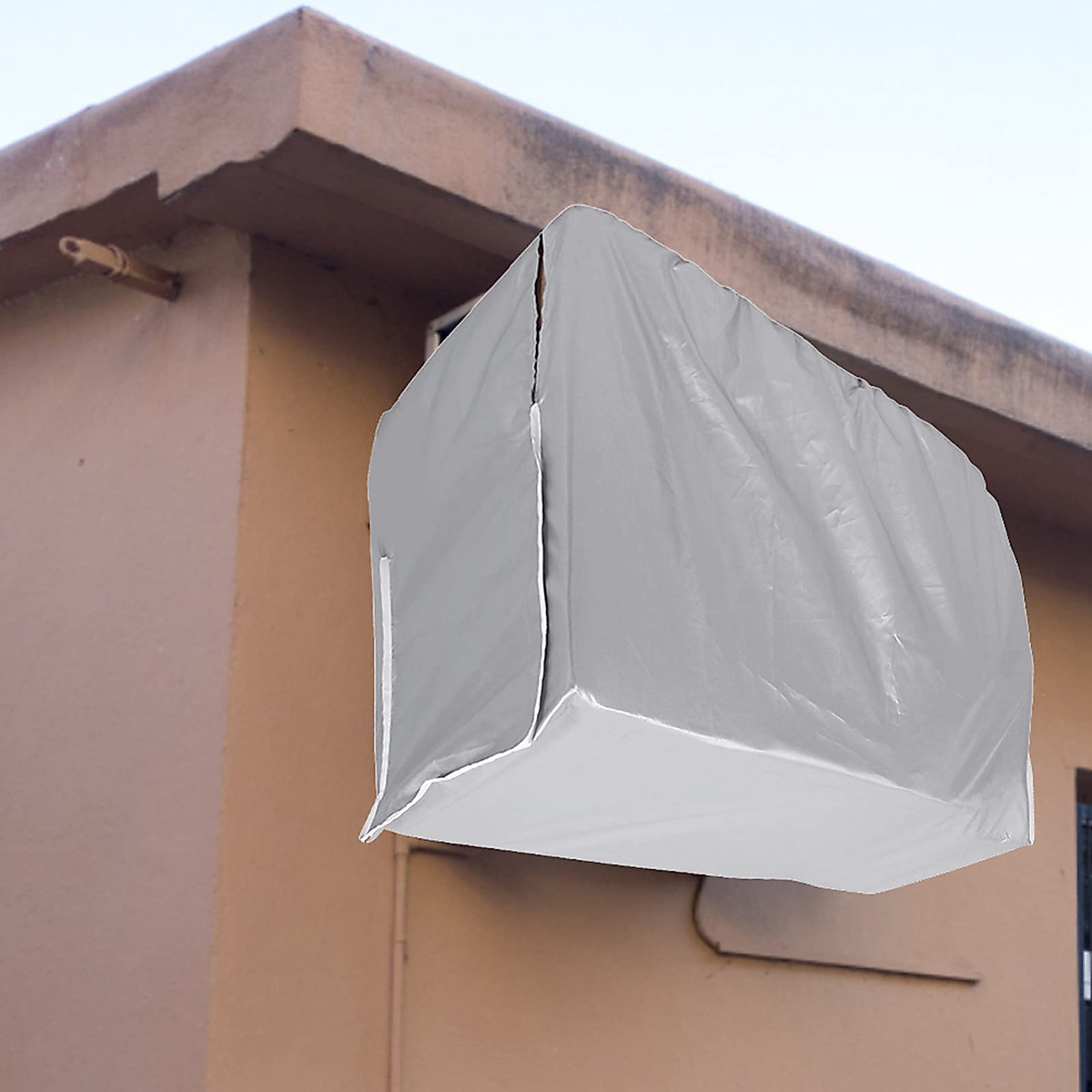 Air Conditioner Cover, Outdoor Rectangle Anti-Snow Waterproof Home Use - Silver (Size: 37x15.7x28.7inch)
