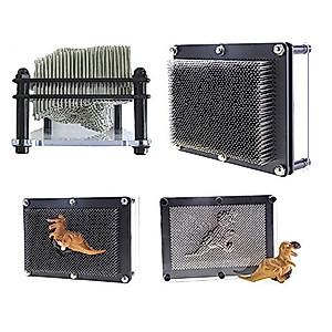 Yiyatoo 6 X 8 inch(Large) 3-Dimensional Pin Sculpture- Children & Adults - Classic Pin Art Toy Sculptures - Made of Plastic and Metal.