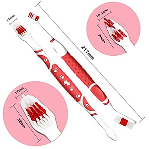RosyLife Dog Toothbrush pet Toothbrush Finger Toothbrush Small to Large Dogs,Cats with Soft Bristles Non Slip Dual Head Dog Toothbrush