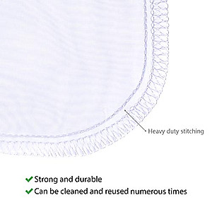 ALEGI Media Filter Bag Aquarium Extra Fine,Reusable 180 Micron Drawstring Mesh Filter Bags for Very Fine Resins Filter (7.5"*3.6" (3 Pack))