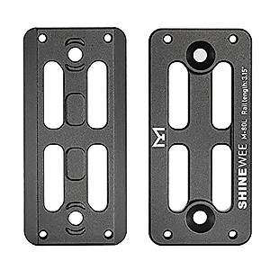 MLOK Arca Rail Tripod Mount Adapter, for Rifle Tripod Ballhead Quick Release Plate,Compatiable RRS Dovetail, 2 M-LOK Slot Interface