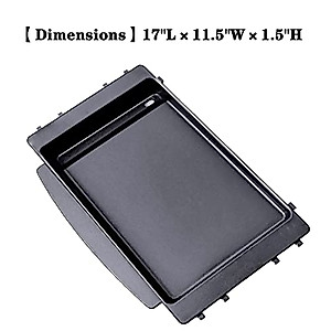 Shengyongh CC7658 (1-Pack) 17"L Cast Iron Grill Griddle for Weber Grill Griddle Spirit 200 300 Spirit II E-210 E-310 Series, Weber Genesis Silver B C 1000-5000 Grill Grate