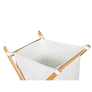 BirdRock Home X Bamboo Hamper - Made of Natural Bamboo - Includes Machine Washable Cotton Canvas Liner - Lightweight for Easy Transportation