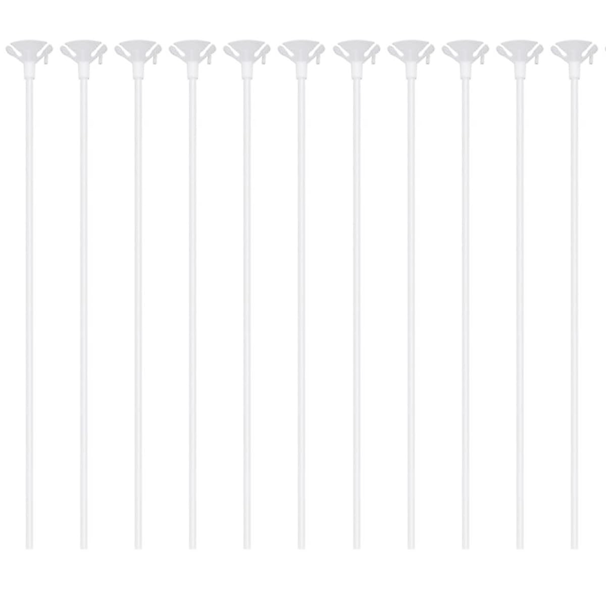 40PCS Balloon Sticks with Holders and Cups Clear Balloon Sticks for Centerpieces with Base Balloon Holder Stand for Foil Balloons,Bobo Balloons Wedding Birthday New Year Christmas Party Decorations