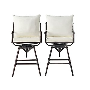 Christopher Knight Home Northrup Pipe Outdoor Adjustable Barstools, 2-Pcs Set, Black Copper