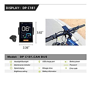 BAFANG Latest mid Drive Motor 1000W 50.4V Ebike Mid Motor Electric Bike Conversion Kit with Large Power 19Ah/50.4Ah Battery and Fast Charger with Upgrade DPC 181 LCD Display DIY Engine Series