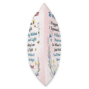 Pillow for Great Granddaughter from Great Grandma To My Granddaughter I Hugged This Soft Throw Pillow, 16x16, Multicolor