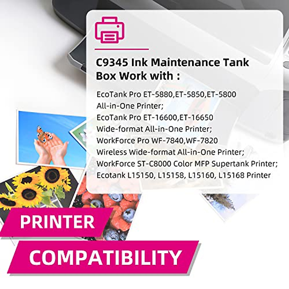 IN INTACTECH C9345 Ink Maintenance Box (C12C934591 / PXMB9) Work with ET-8550 ET-5850 ET-5880 ET-16650 ET-5800 ET-16600 WF-7840 WF-7820