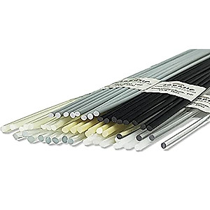 JOUNJIP Plastic Welding Rods- 7 Types of Welding Plastic (PP PU ABS PE TPO PA PC) Most Common Plastics- For Use With Jounjip Plastic Welding Kit- 52 Pack of 13" x 1/8" Dia