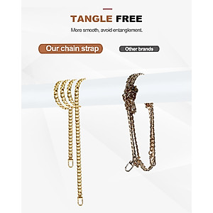 SEAVILIA Purse Chain Straps Gold Hardware Purse Straps Replacement Crossbody Replacement Straps for Handbags