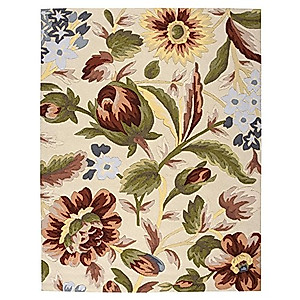 Nourison Fantasy Botanical Ivory 1'9" x 2'9" Area -Rug, Easy -Cleaning, Non Shedding, Bed Room, Living Room, Dining Room, Kitchen (2x3)