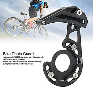 Oumefar Mount Bike Chain Guard, 7075 Aluminum Alloy High Strength Direct Mount Chain Guide Light Weight Easy Installation Fixed Chain for Road Bike Sportinggoods