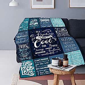 LGULDZ Birthday Gifts for Nephew from Aunt for Nephew from Aunt - Nephew Blanket Gifts from Auntie - Nephew Graduation Gifts Throw Blanket 50"x60"