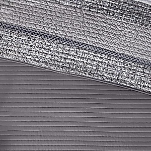 Madison Park Quilted Cal King Coverlet Set in Grey/Taupe Finish MP13-3400