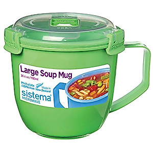 Sistema To Go Collection Soup Mug, Large, 1 Count, Colors may vary, 900 milliliters