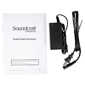 Soundcraft Notepad-5 Channel Podcast Mixer Podcasting Interface Bundle with Rockville PRO-M50 Studio Headphones, RMC-XLR Handheld Wired Mic and RTMS21 Desktop Tripod Mic Stand with Pop Filter