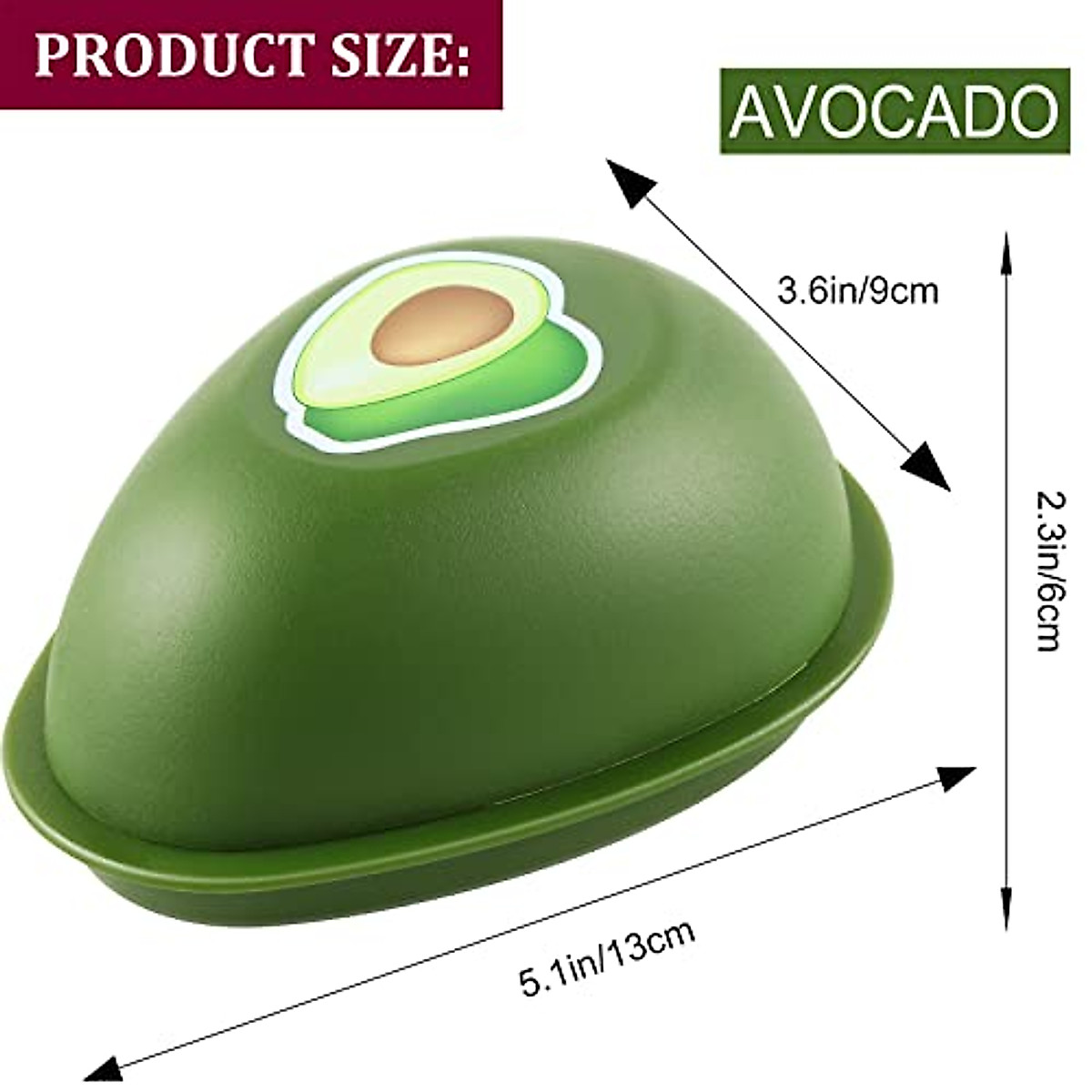 Avocado Storage Containers, Reusable Avocado Keeper for Refrigerator, Individual Avocado Saver Holder Organizer for Fridge to Keep Avocado Fresh