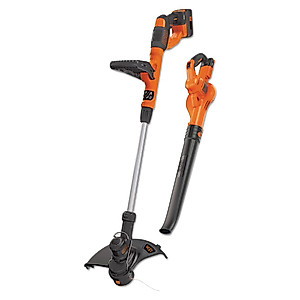BLACK+DECKER 40V Max Cordless Sweeper & String Trimmer Combo Kit (LCC340C)