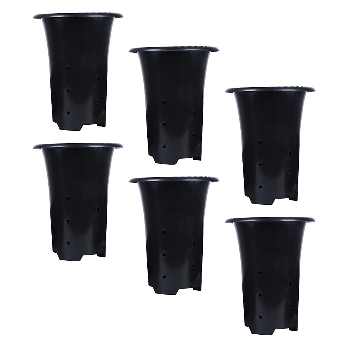 YARNOW Hydroponic Baskets 12pcs Supplies Flowerpot Net Slot Side Drainage Root Mesh Aquatic Garden Slotted Duty Pond Outdoor Aquaponics Planting Filter Home Black Control Plant