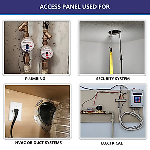 Easy-Exs 10" Round Access Panel for Ceiling and Wall - Adjustable from 6 to 9 inches - Ceiling Hole Cover - for Electrical, Plumbing, Cables, HVAC, Speaker and LED Holes - Durable Plastic Panel