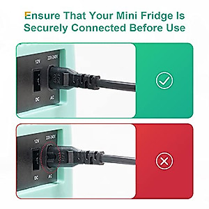 CROWNFUL Mini Fridge, 4 Liter/6 Can Portable Cooler and Warmer Personal Refrigerator for Skin Care, Cosmetics, Beverage, Food,Great for Bedroom, Office, Car, Dorm, ETL Listed (Green)