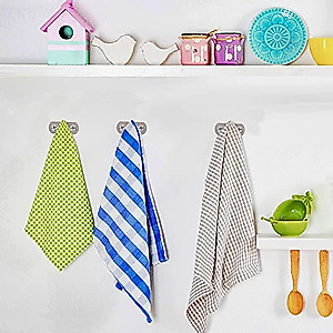 Bivethoi 12 Pcs Stainless Steel Screw Mounted Ceiling Hooks, Under-Shelf Clothes Hook, Heavy Duty Towel/Robe Coat Hook Hanger J-Shaped Hook for Bathroom Kitchen Cabinet Decoration