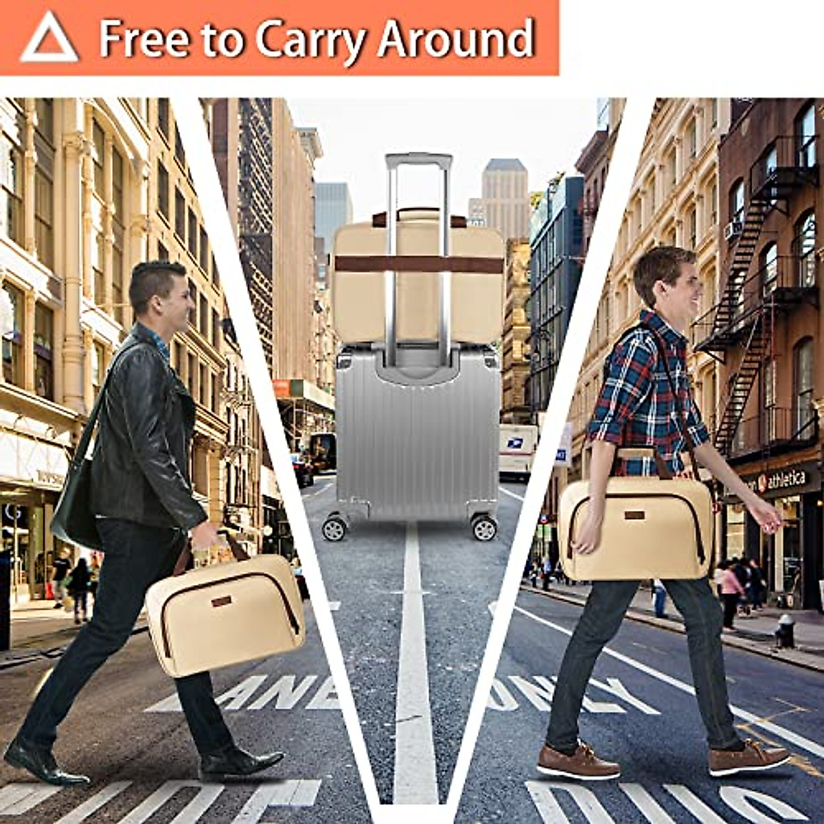 YOREPEK Carrying Case for PS5, Protective Travel Bag for PS 5 Console Controller, Large Capacity Storage Case Compatible with Playstation 5 Games Accessories Disk Digital Edition, Beige