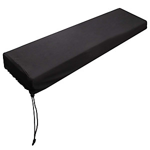 Piano Keyboard Dust Cover For 61/76/88 Keys- Electric/Digital Piano Stretchable Protective Keyboard Cover, Elastic Cord Locking Clasp, Machine Washable (61-76 Keys)