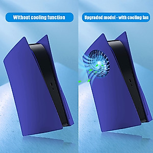 PS5 Faceplates with Cooling Vents, Shockproof PS5 Cover PS5 Plates for PS5 Disc Edition, Hard ABS Anti-Scratch PS5 Replacement Plates PS5 Cover Shell Case PS5 Console Cover with Vent - Purple