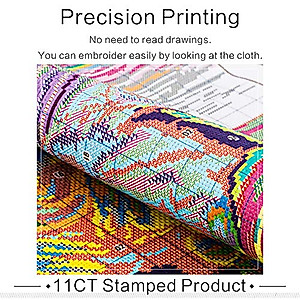 Joy Sunday Cross Stitch Kits 14CT Stamped Sacred Heart 1 13.4"x18.5" or 34cmx47cm Easy Patterns Embroidery for Girls Crafts DMC Cross-Stitch Supplies Needlework Figure Series