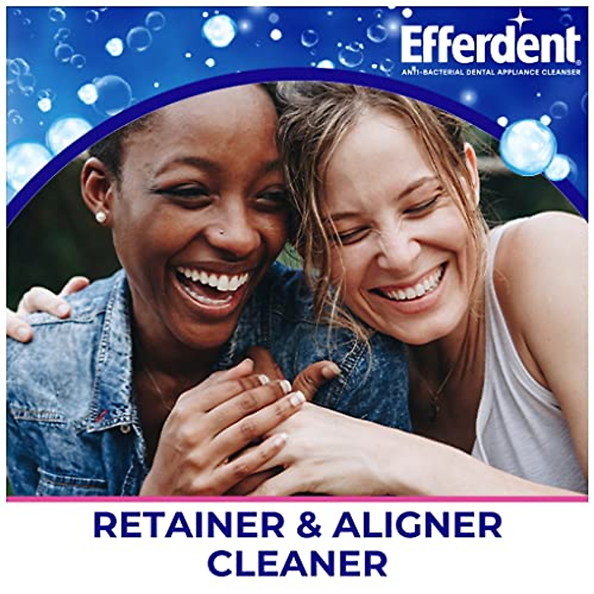 Efferdent Retainer Cleaning Tablets, Denture Cleaning Tablets for Dental Appliances, Overnight Whitening, 90 Count
