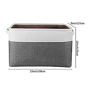 Awekris Large Storage Basket Bin Set [3-Pack] Storage Cube Box Foldable Canvas Fabric Collapsible Organizer With Handles For Home Office Closet Toys Clothes Kids Room Nursery