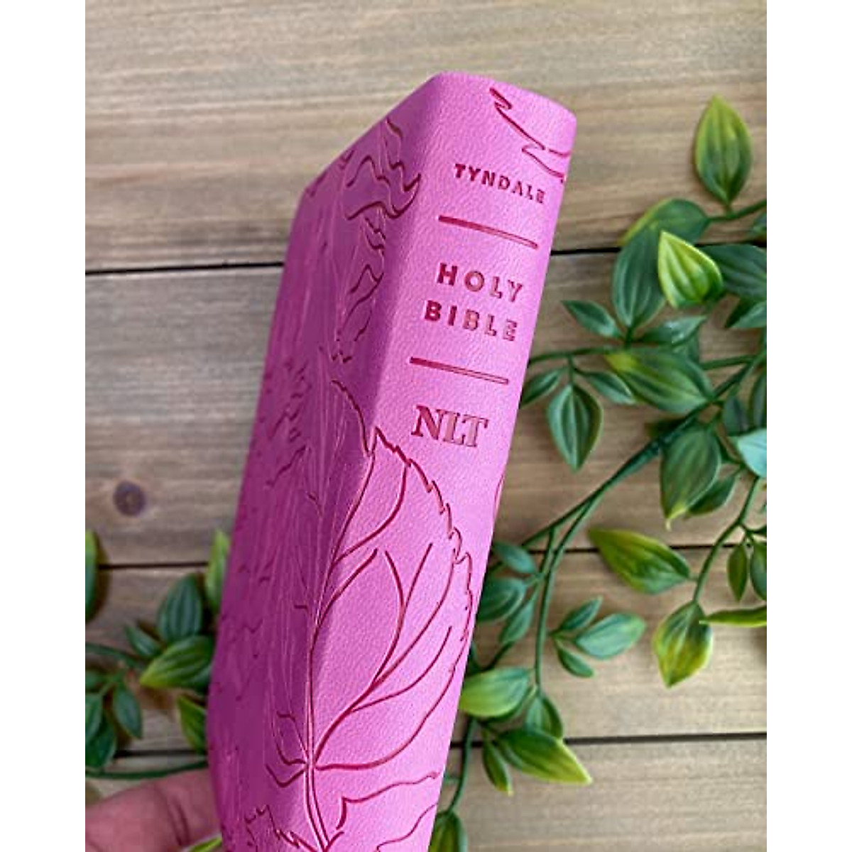 NLT Premium Value Compact Bible, Filament-Enabled Edition (LeatherLike, Pink Rose)