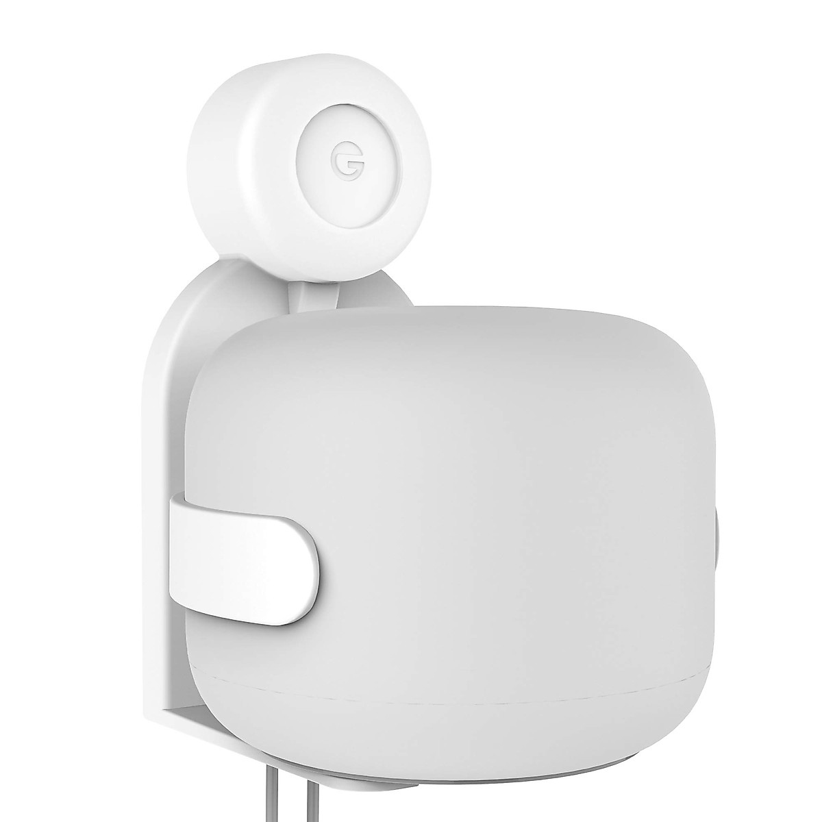 Premium SCREWLESS Google Nest WiFi Router Mount for Google WiFi Mesh, Google WiFi Point & Google WiFi (2nd Generation) AC2200 with [in-Built Cable Management System]