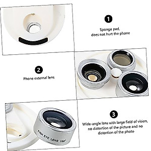 Abaodam 1pc Rotate Phone Camera Mens Travel Accessories Mens Gifts fisheye Lens Macro Camera Fish Eyes Lens for Phone Moment Lens Professional Camera Lens 4-in-1 Mobile Phone Camera Lens