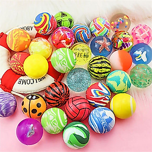 REBABA 1 Piece Bouncy Ball, Funny Colorful High Bouncing Balls for Game Prizes, Birthday Gift, Party Favors and Vending Machines