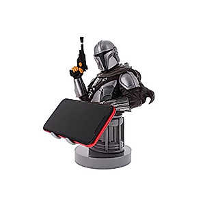 Exquisite Gaming: Star Wars: The Mandalarian - Original Mobile Phone & Gaming Controller Holder, Device Stand, Cable Guys, Licensed Figure