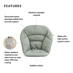 Stokke Clikk Cushion, Multi Circles - Compatible with Stokke Clikk High Chair - Provides Support for Babies - Made with Organic Cotton - Reversible & Machine Washable - Best for Ages 6-36 Months