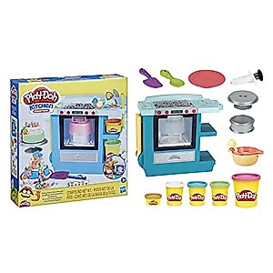 Play-Doh Kitchen Creations Rising Cake Oven Kitchen Playset, Play Kitchen Appliances, Preschool Toys, Kitchen Toys for 3 Year Old Girls and Boys and Up